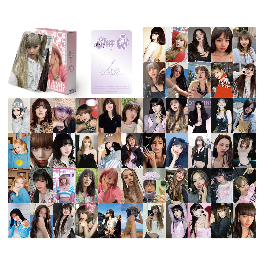 55Pcs Kpop BLACKPINK LISA New Album Lomo Card Photocards Double Sided ...