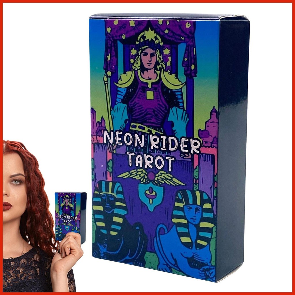 Oracle Cards Neon Rider Kitten Tarot Cards Board Game Cards Pink Tarot ...