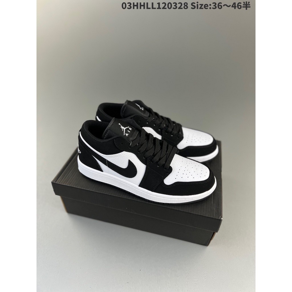 Readystock Air Jordan 1 Low Black White 553558-001 Sports Basketball ...
