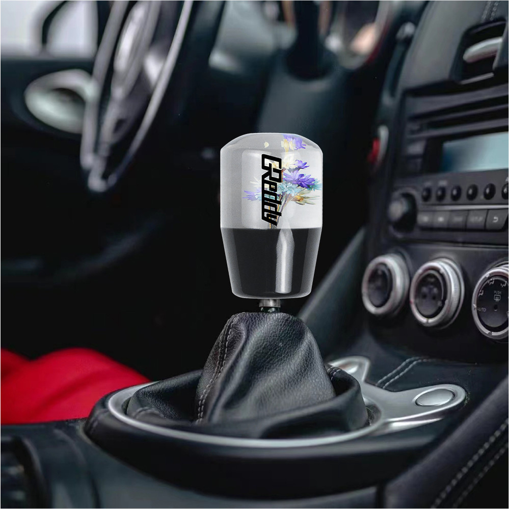 Clear Underwater Flower Design Crystal Resin Gear Shift Knob GReddy ...