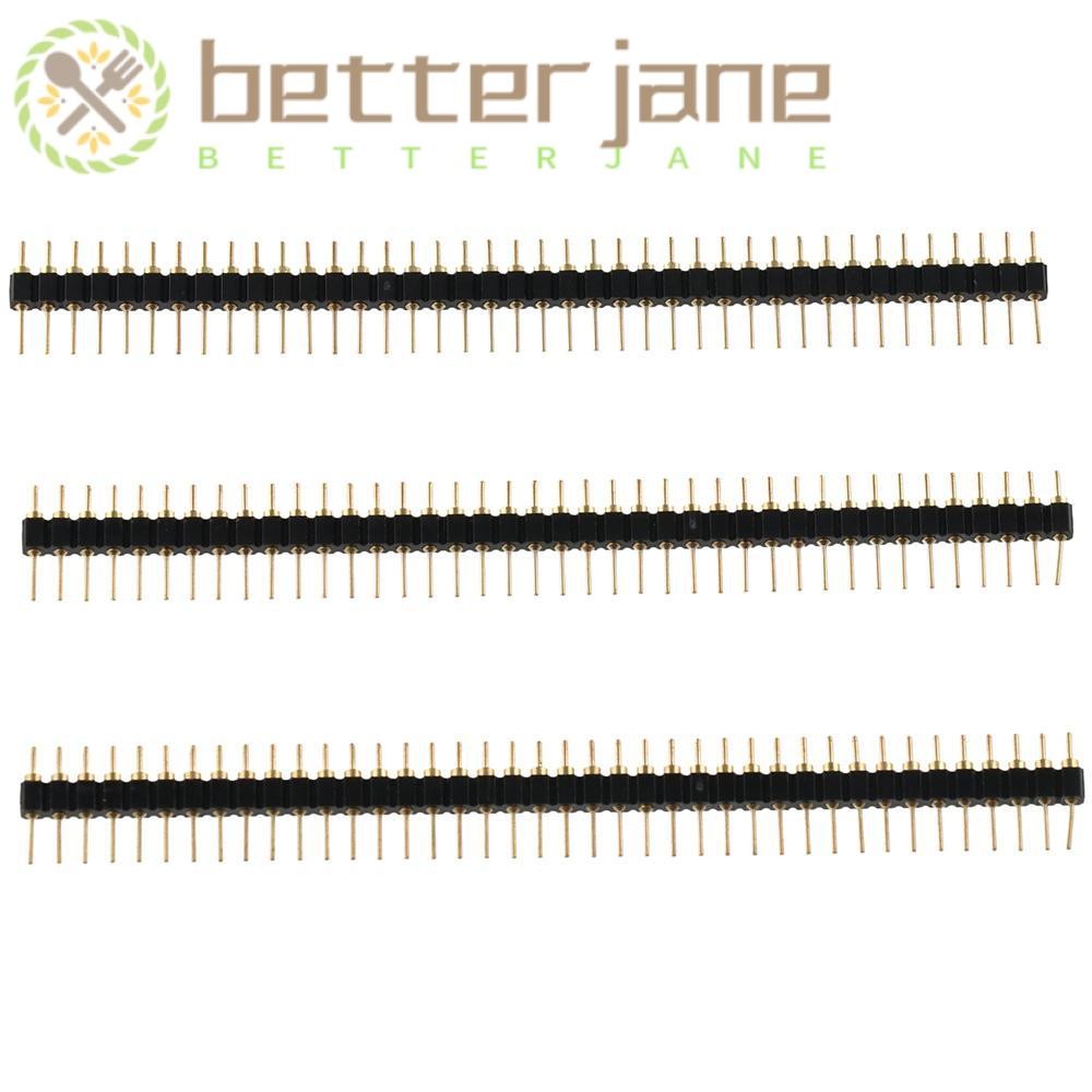 BETTER-JANE 10pcs Pin Header Strip, 40 pin Straight Male Headers Pins ...