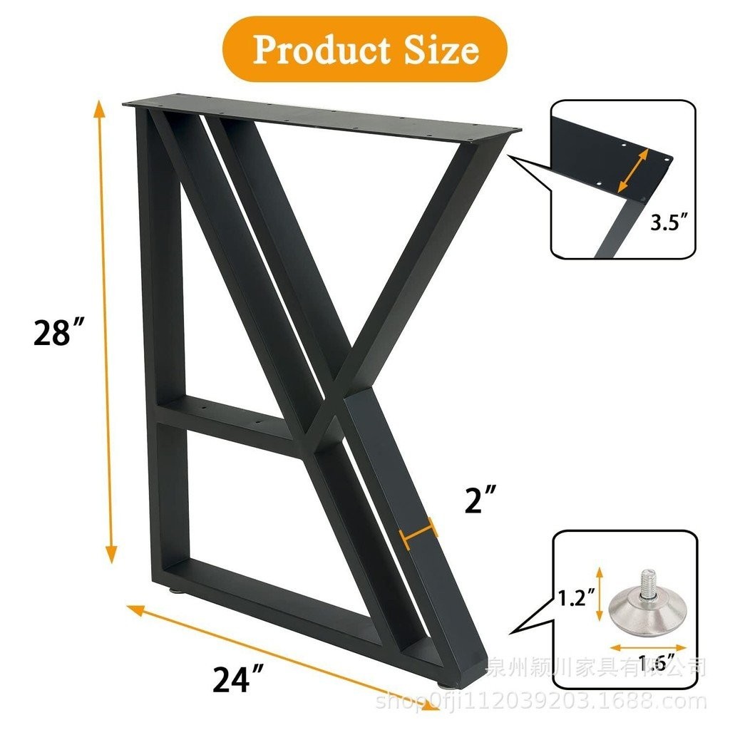 Perabot kaki meja besi tempa Amazon perkakasan aksesori rak meja kayu ...