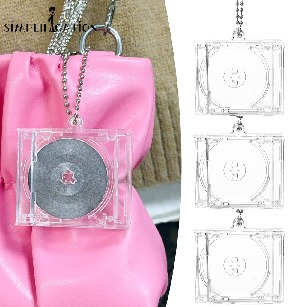 Mini Blank Album CD Case Keychain - DIY Backpack Car Key Hanging Decor ...