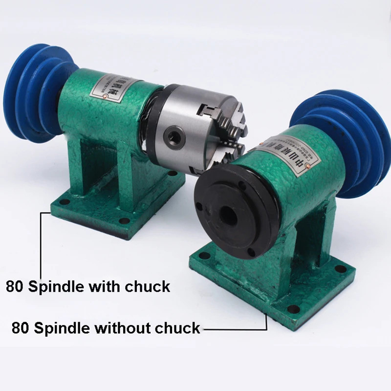 Lathe Spindle Assembly 80 Spindle Self-Centering 3 Jaws 4 Jaws Lathe ...