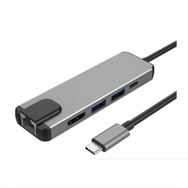 Lima dalam satu TYPE-C ke HDMI dengan mesin pembaca kad pelbagai fungsi ...