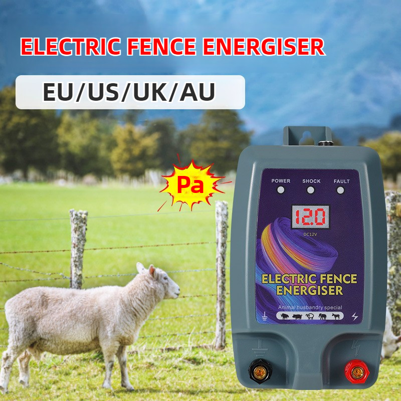 Ranch Electric Fence Energizer High Voltage Pulse Host Cattle and Sheep ...