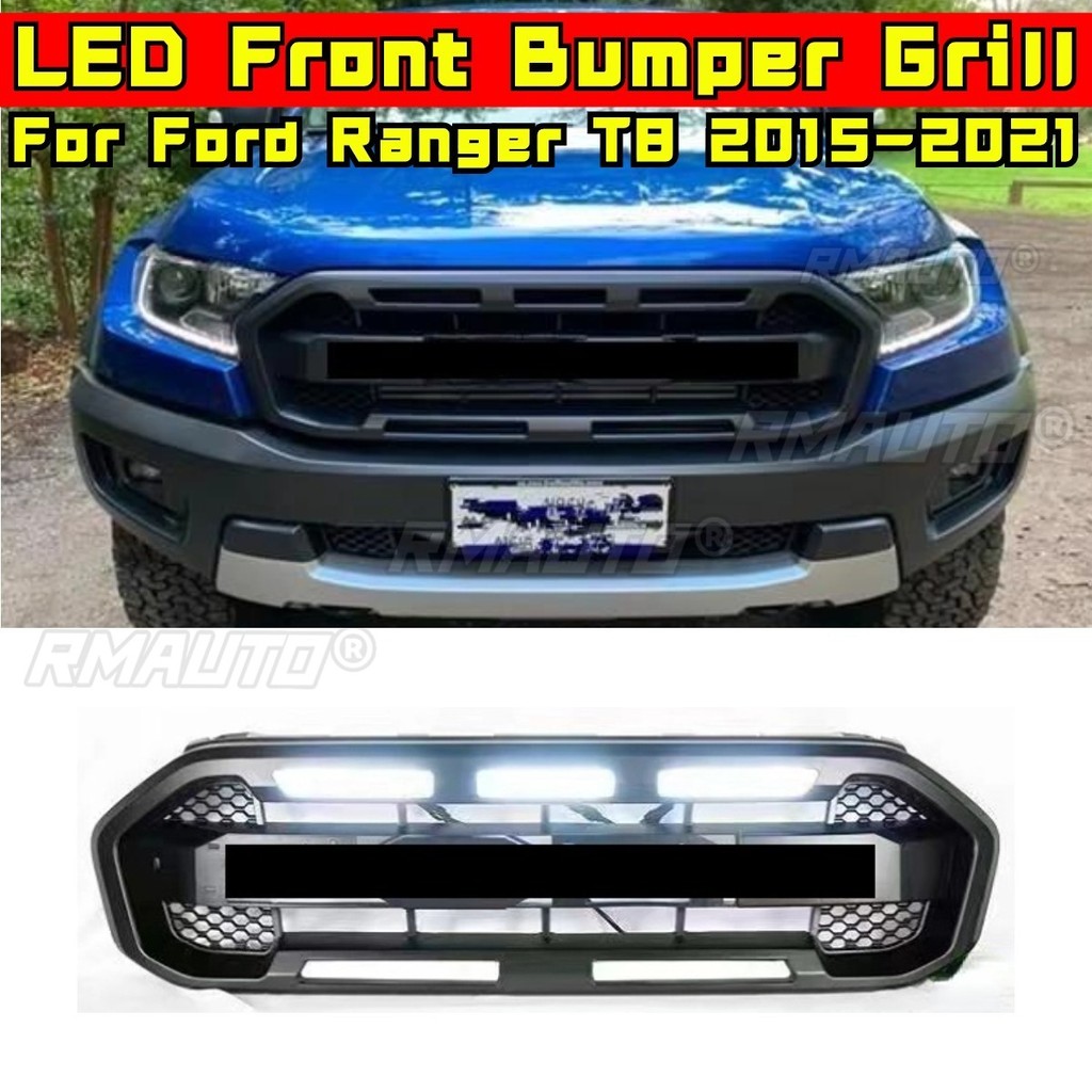 For Ford Ranger T8 2015-2021 Body Kit Car Bumper Grill LED Racing ...
