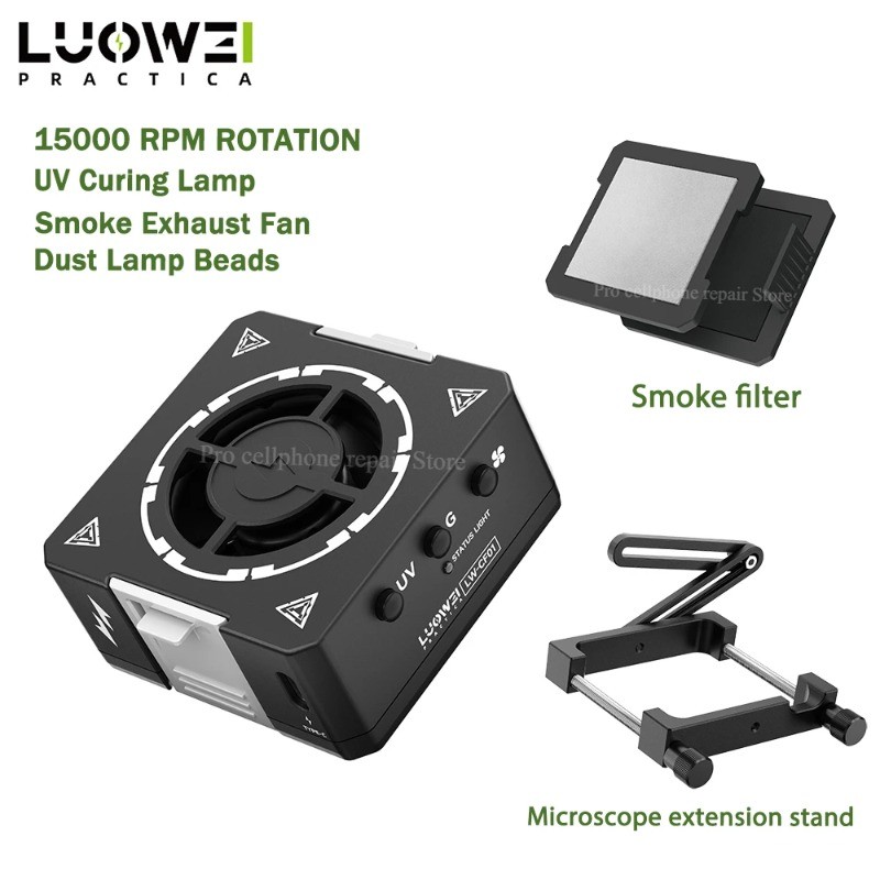 LUOWEI LW-CF01 4-in-1 Microscope Cooler/Smoke Exhaust Fan/UV Curing ...