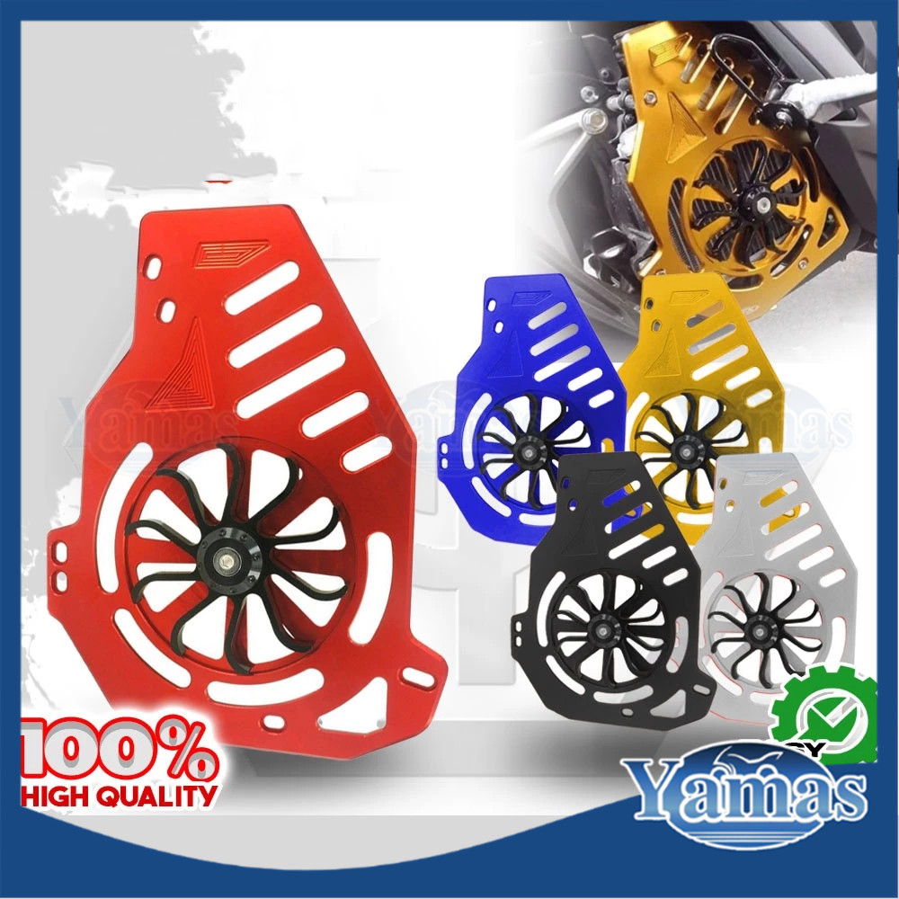 [YAMAS] NMAX V1/V2 Click V1/V2 Pcx Radiator Cover with Black Spinner ...
