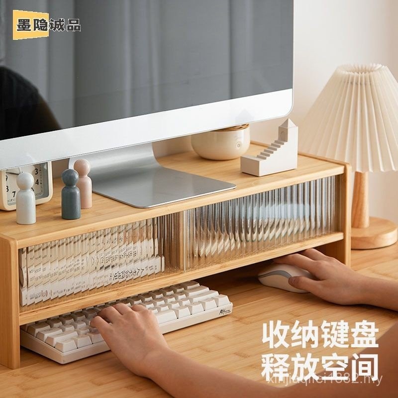 Computer Elevated Rack Long Rainbow Glass Desktop Computer Monitor Rack ...