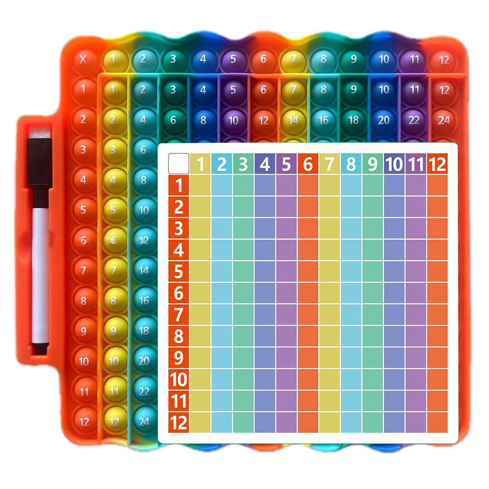 Multiplication Flash Cards + Pop Fidget Chart- 156 Hole Punched Math ...
