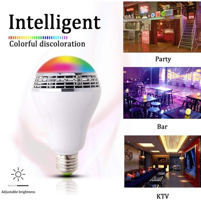 Smart LED Bulb E27 Color Changing Speaker LED Bulb Speaker bluetooth ...