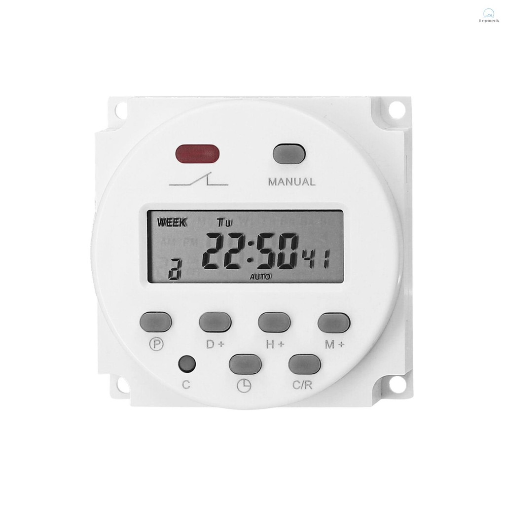 Timer Switch Weekly Programmable Digital Timer Switch Panel Mounted Electrical Timer 16