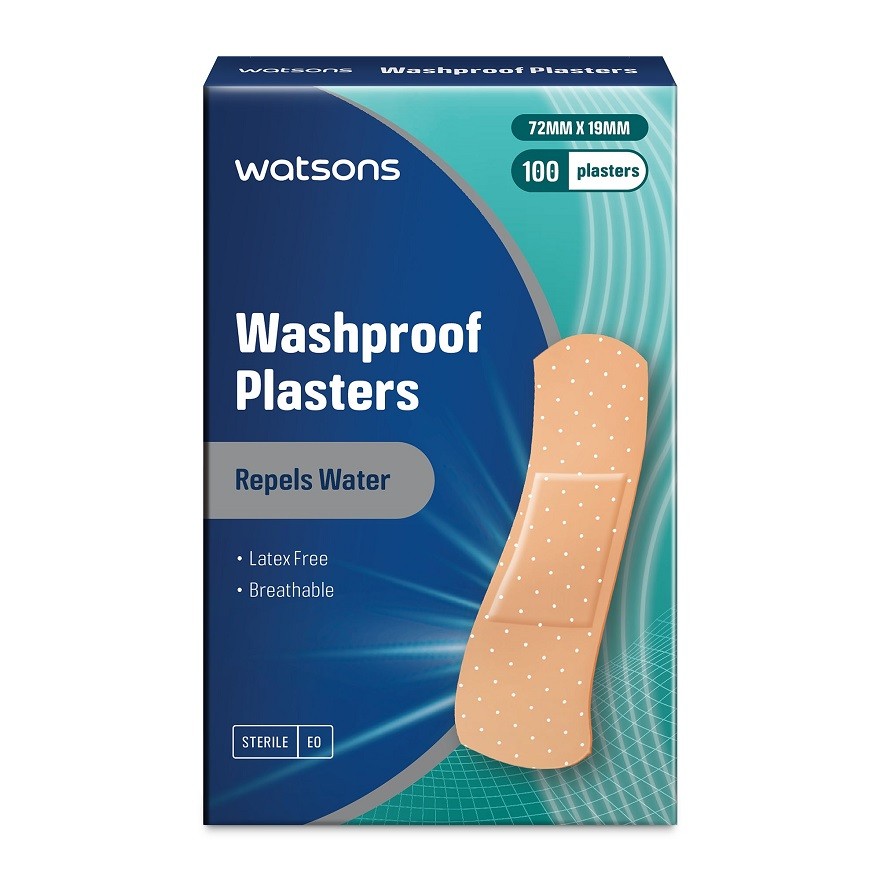 WATSONS Washproof Breathable Plasters 100's | Shopee Malaysia