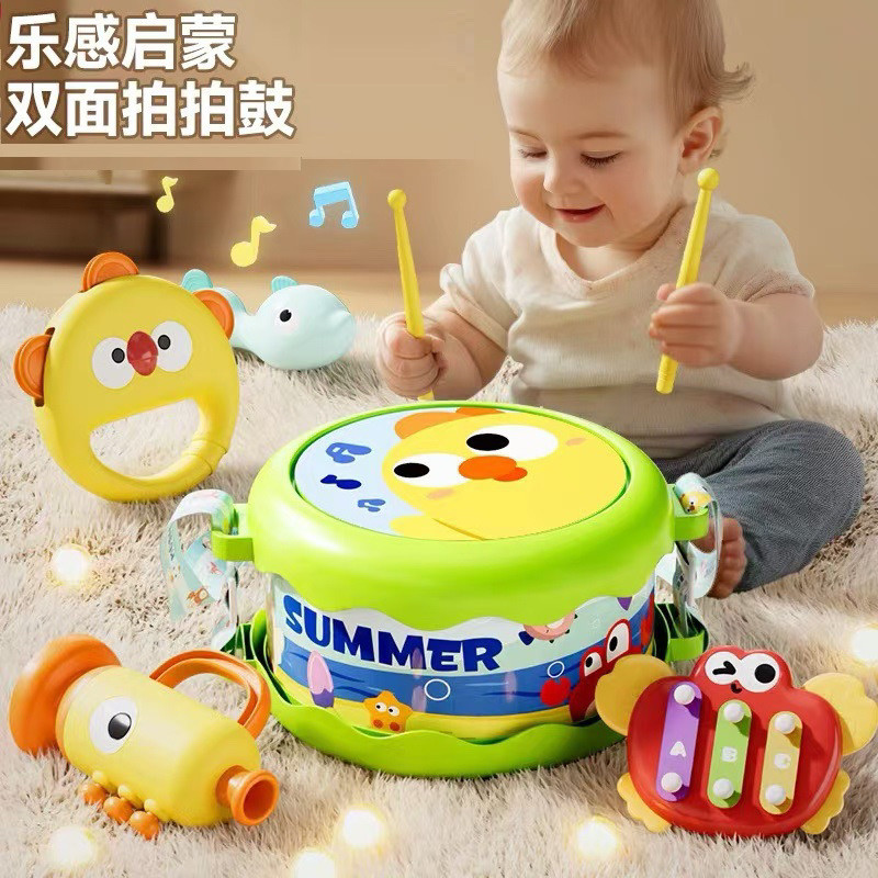 Children Playing Drum Toys Baby Percussion Snare Drum Baby Hand Patting ...