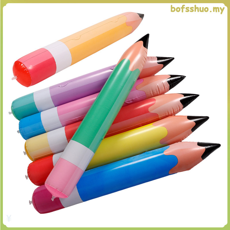 7 Pcs Inflatable Pencil Toys Giant Crayon Prop Props School Balloons ...