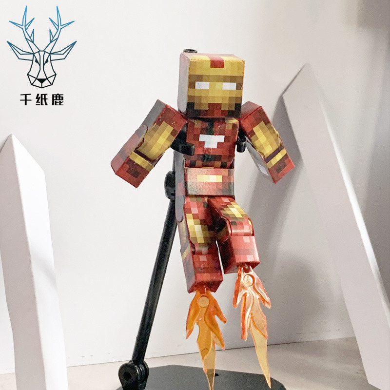 Minecraft Handmade DIY Paper Mold Origami Steve Movable Character ...