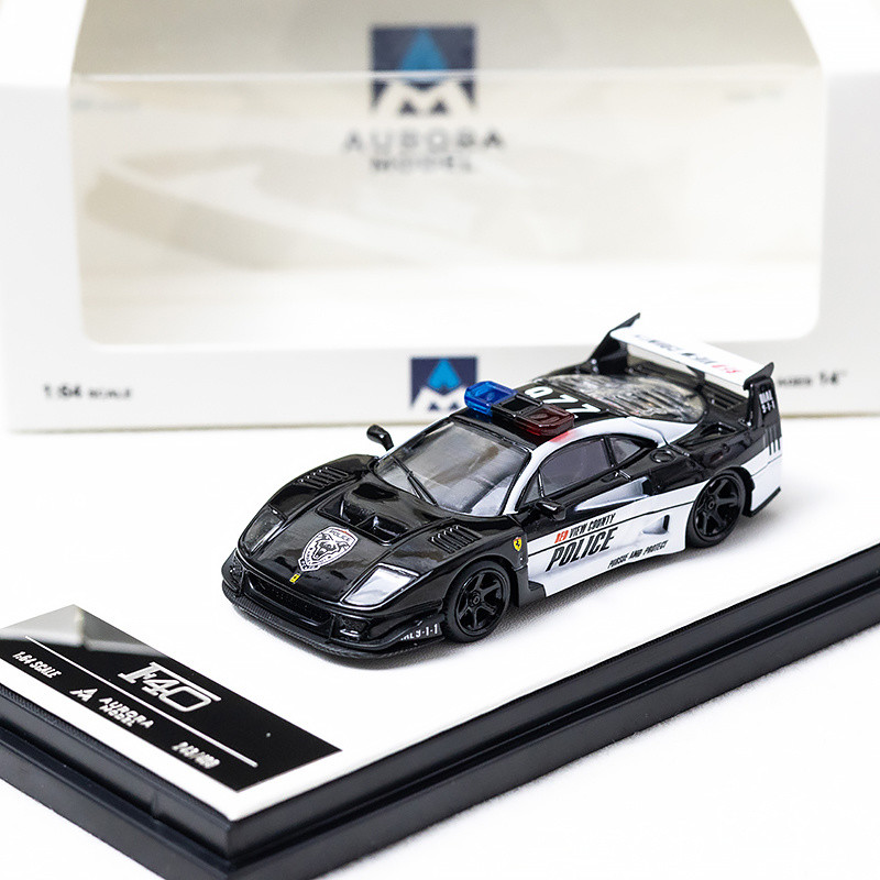 Am 1/64 Ferrari F40 Police Car Version Alloy Car Model Die-Casting Car ...