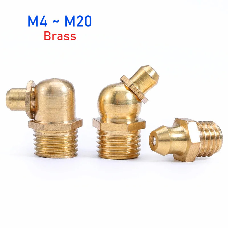 M4 M5 M6 M8 M10 M12 M14 M16 M20 Pcs Brass Grease Nipple Copper Oil ...