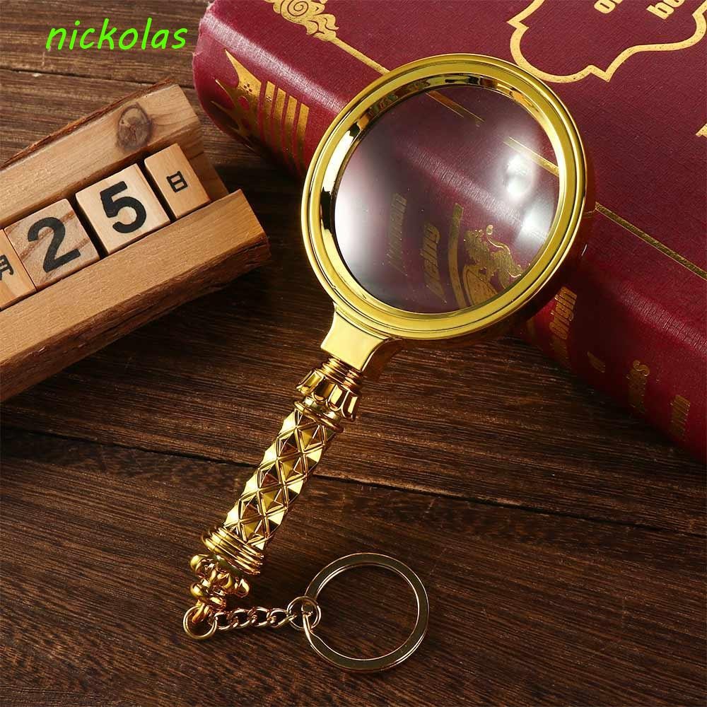 NICKOLAS Handheld Magnifier, 10X Glass Lens Eye Loupe Glass, Magnifying ...