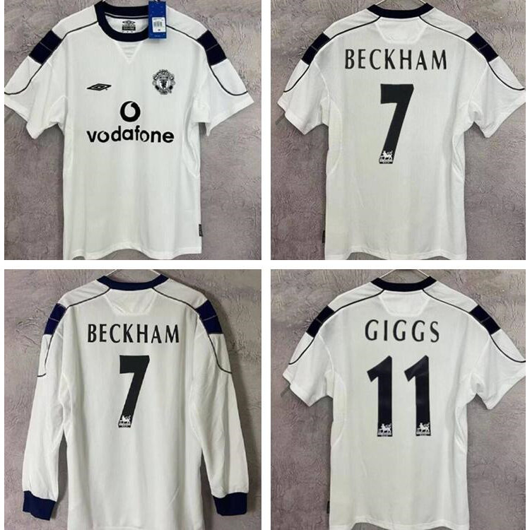 Man United 99-00 MU UCL FINAL Home Retro Soccer Jersey Football Vintage ...