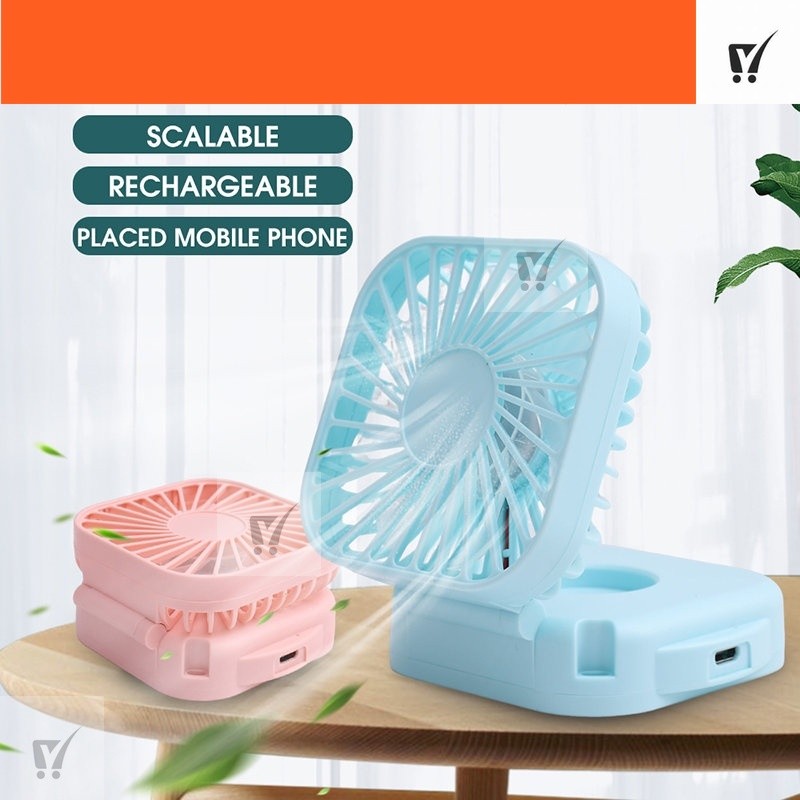 MCT Creative Square Folding Type Plastic Small Fan with Hanging Rope ...