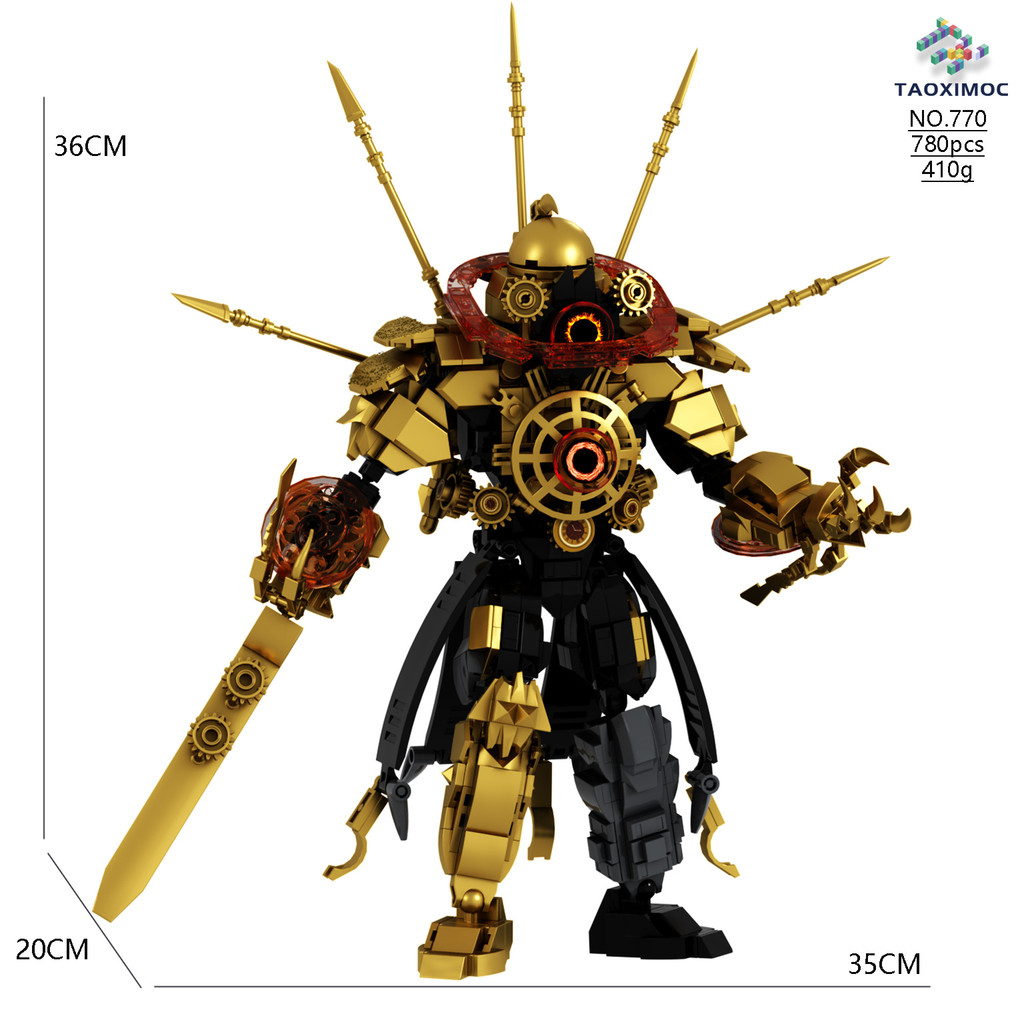 780pcs Lego Skibidi Toilet Monitor Man And Toilet Man Toy Evil Gold ...