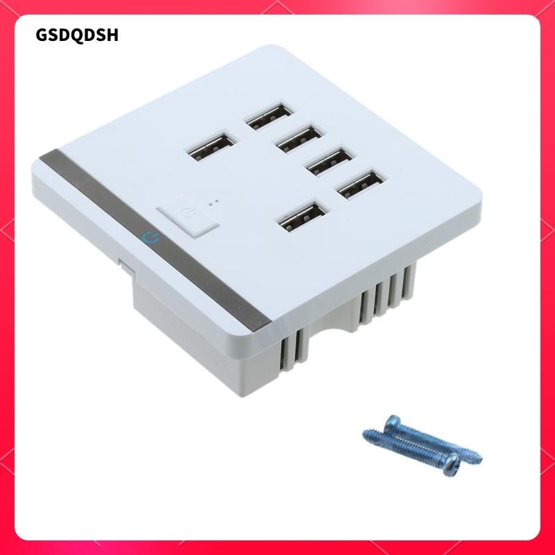 [gsdqdsh] 6 USB Port 3.4A Wall Electrical Socket Wall Outlet Power ...