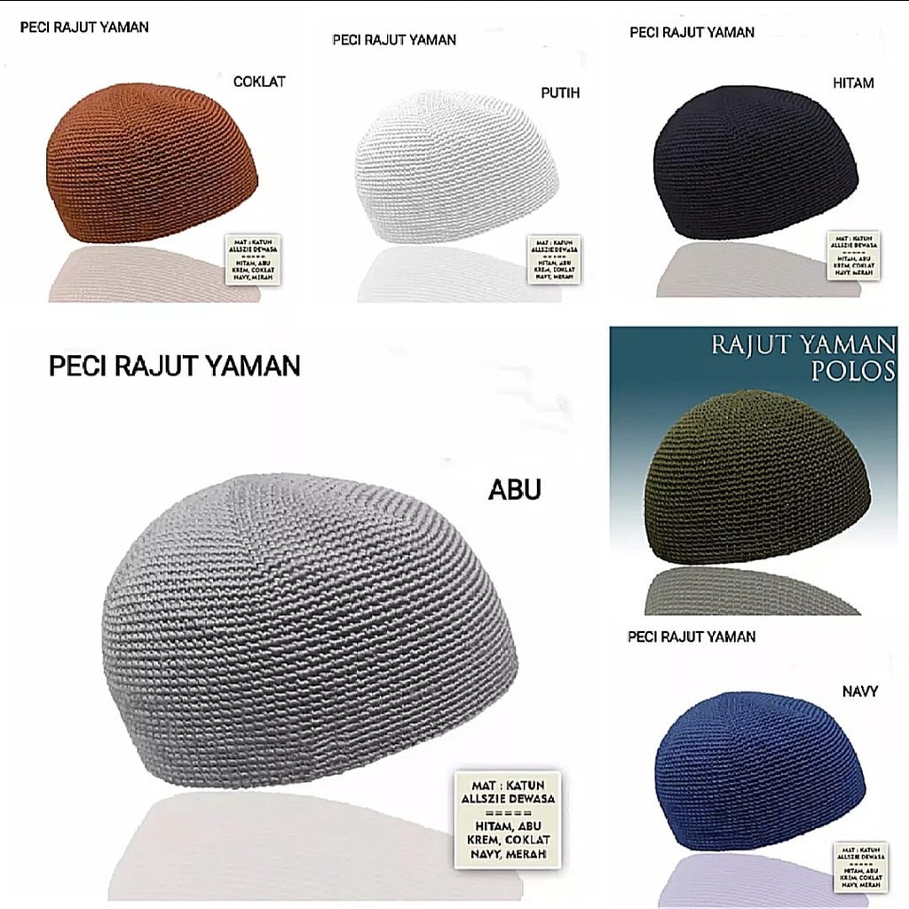 Wholesale KNIT PECI YAMAN PLAIN SUPER THICK KOPIAH SONGKOK EMBROIDERED ...