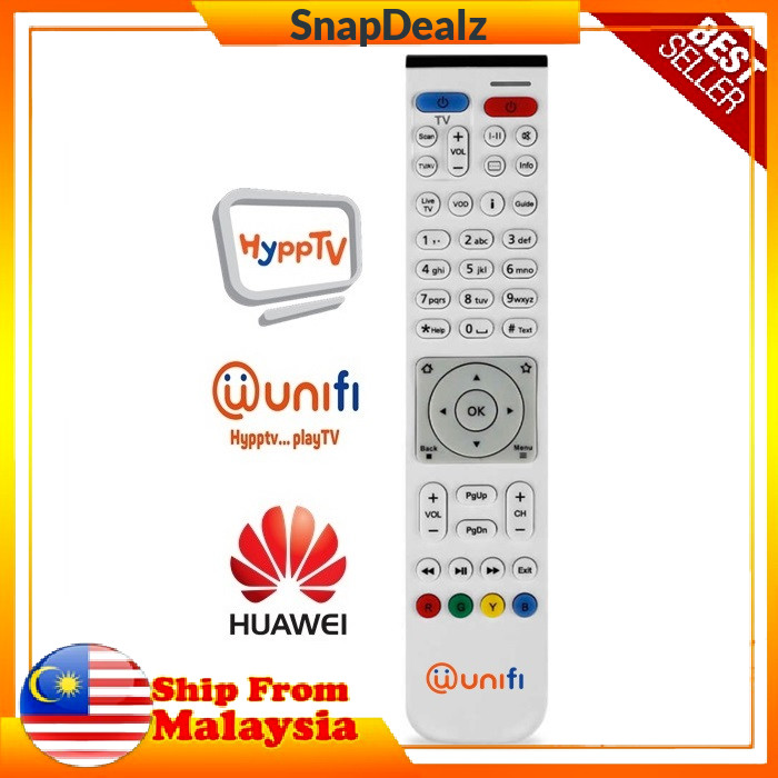 Unifi HyppTV Remote Control - EC6106V5 EC6108V8 EC2108E / Alat Kawalan ...