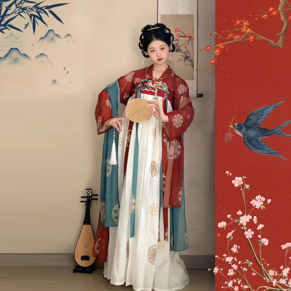 Ready Stock Hanfu Female 2025 New Style Spring Tang Made Full Chest ...