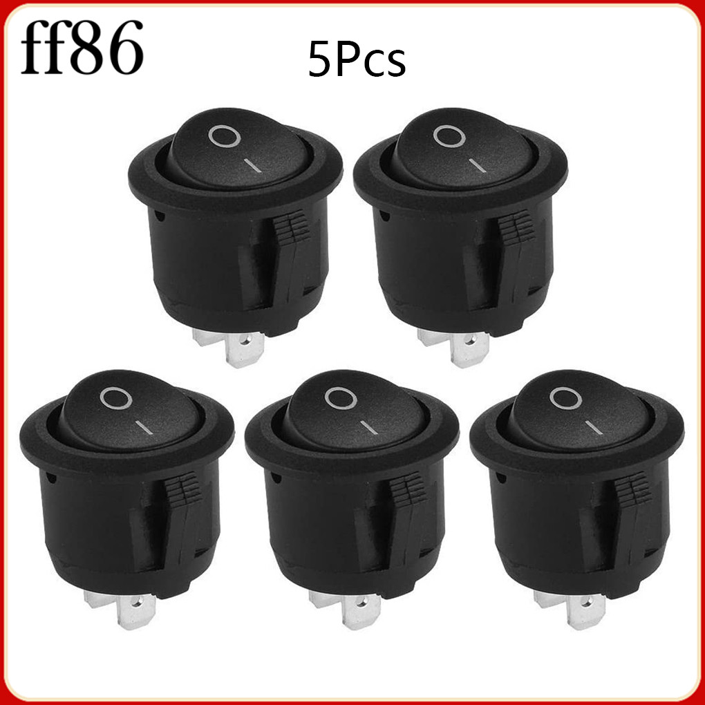 2/3/5 5pcs Round Boat Rocker Power Switches 12A/250V ON-OFF Plastic ...