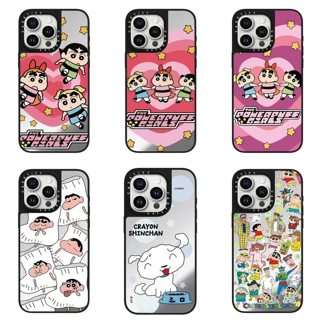 CASETIFY Mirror Casing The Powerpuff Girls Crayon Shin-chan FOR IPHONE ...