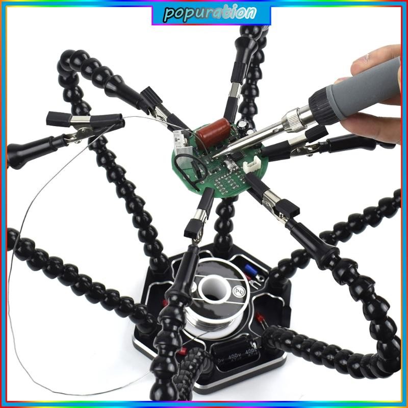POP Soldering Aid with 6 Flexible Gooseneck Arms Soldering Station ...