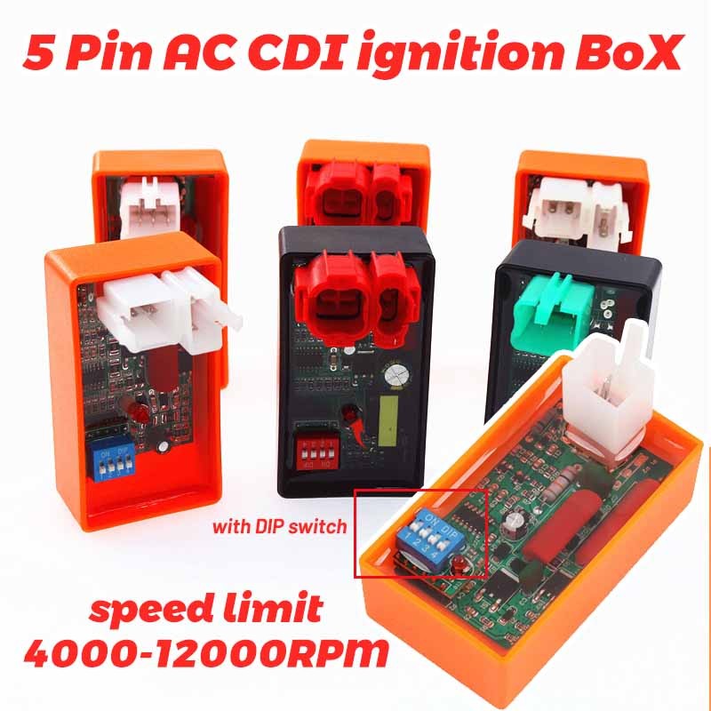 AC 5PIN POP100 Motorcycle CDI with DIP switch C100 EX5 Racing YX140/160 ...