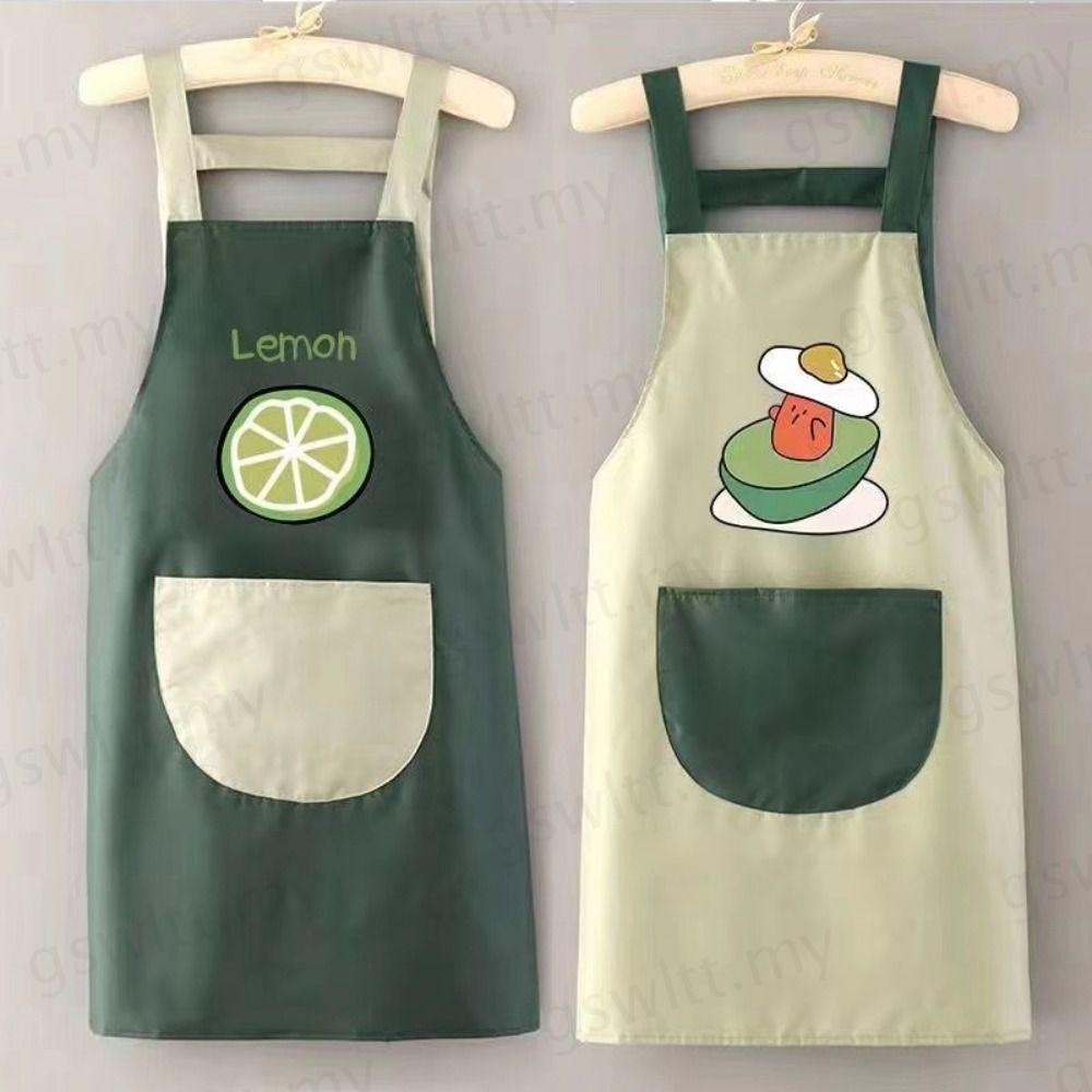 GSWLTT Antifouling Barista Apron, Household Waterproof Kitchen Apron ...