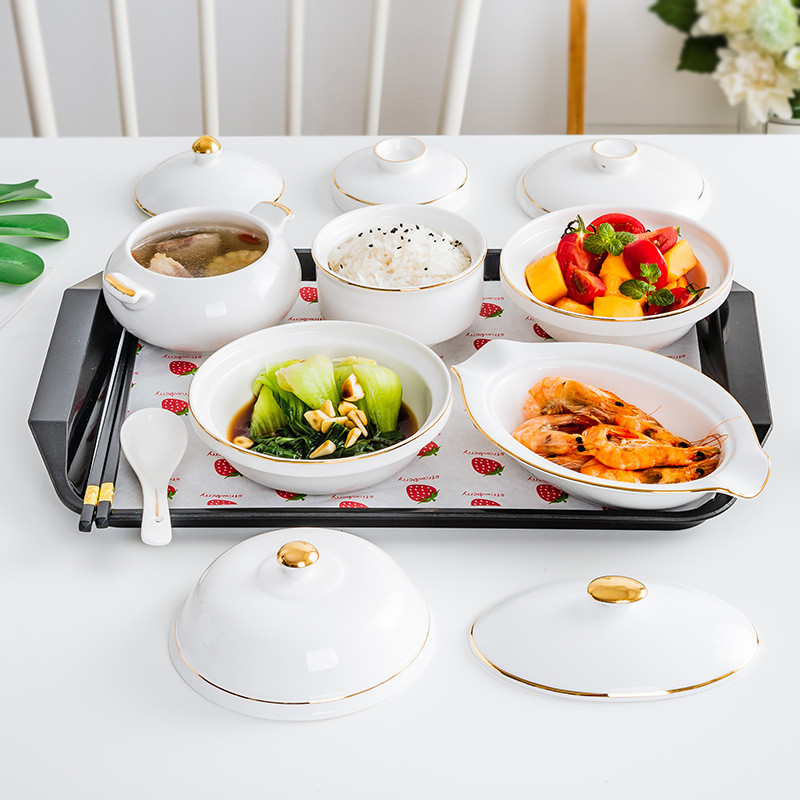 Set pinggan mangkuk makanan berpantang, tembikar wanita bersalin isi ...