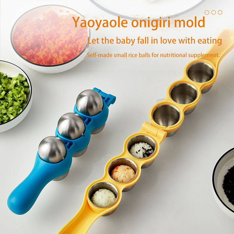 Food Grade Stainless Steel Sushi Rice Ball Mold Shaker - Baby Rice ...