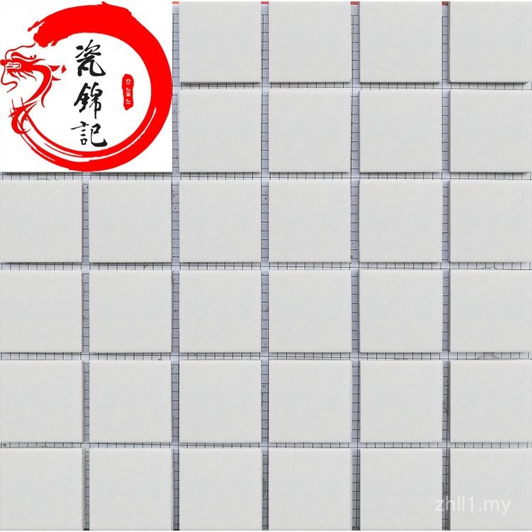 45×45mm Putih Matte Jubin Dinding Luar Rata Balkoni Pembaikan Mozek ...