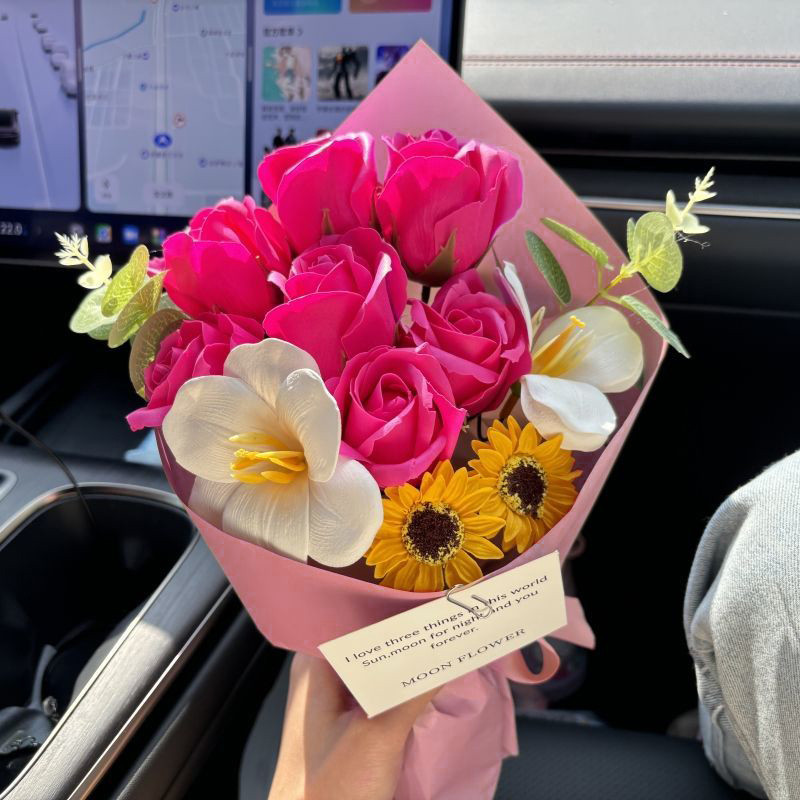 Rose Fake Flowers Bounch Elegant Artificial Flower Bouquet Friends ...