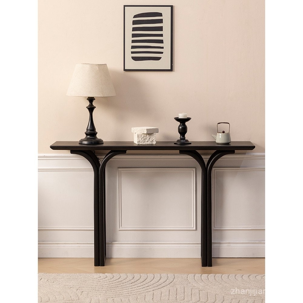 Light Luxury Minimalist Solid Wood Entrance Table End View Table ...