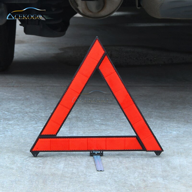 ACEKOGO Road Safety Metal Bracket Foldable Reflective Triangle ...