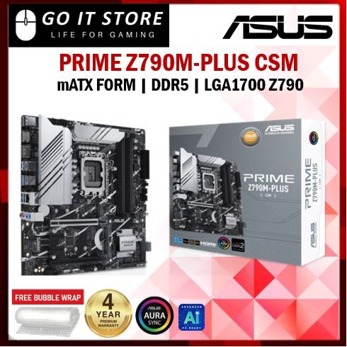 ASUS PRIME Z790M PLUS CSM mATX Intel LGA1700 Motherboard (PRIME Z790M ...