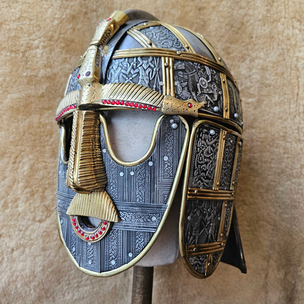 Real-time Inventory = 7th Century King Saxon Engraved Mask Helmet ...
