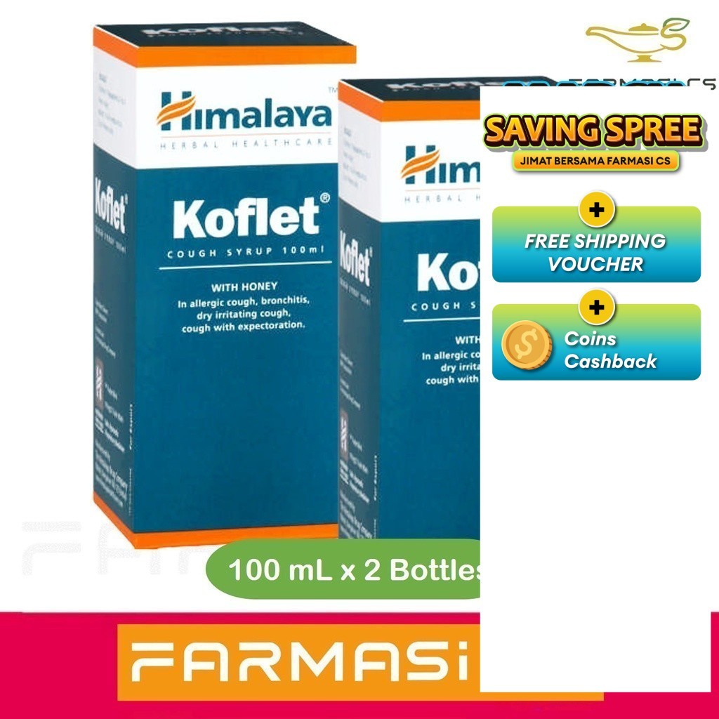 Himalaya Koflet Cough Syrup 100mL x 2 Bottles (TWIN) EXP:01/2026 ...