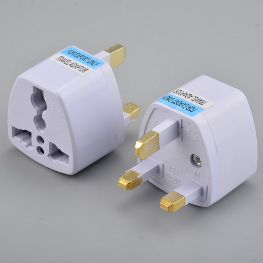 (1 Pcs) Universal 3-Pin Adapter Plug Head UK 3 Pin Malaysia China Plug ...