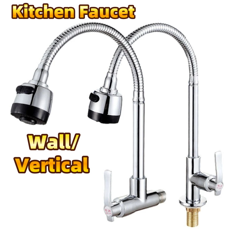 Universal Kitchen Faucet 360° G1/2 Swivel Paip Singki Dapur Flexible Kitchen Basin Water Tap ...
