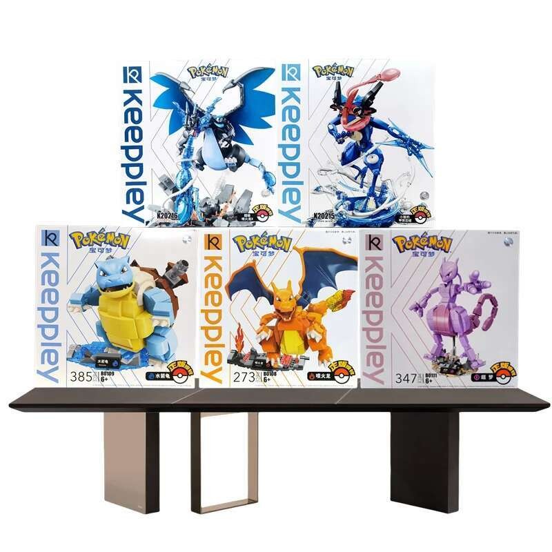 Pokemon Building Blocks Anime Figures Ultra Charizard Mewtwo Greninja ...