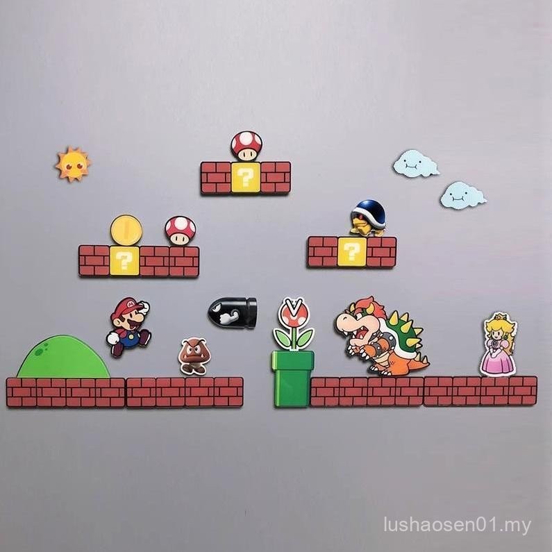 Mario Refrigerator Stickers Super Mario Refrigerator Magnetic Stickers ...