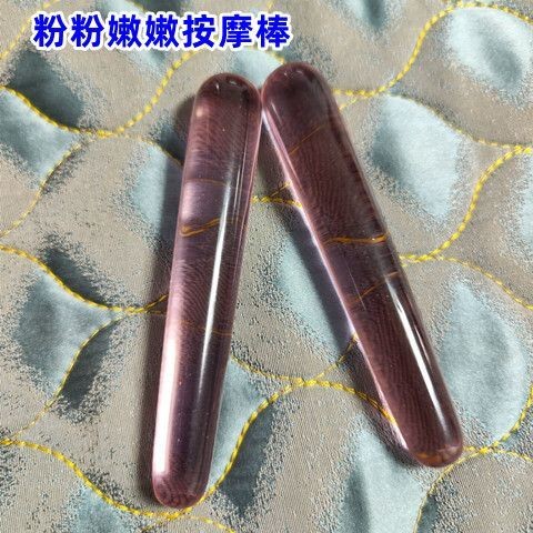 Natural Jade Pink Crystal Beauty Massage Stick Acupuncture Stick ...